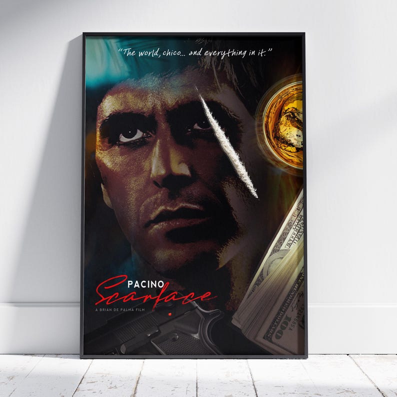 Scarface Poster | Tony Montana Wall Art | Premium Matte Paper Print ...