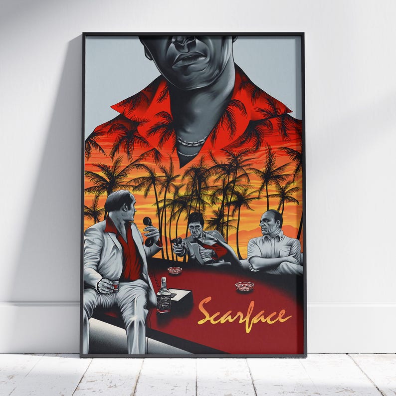 Scarface Poster | Tony Montana Wall Art | Premium Matte Paper Print ...