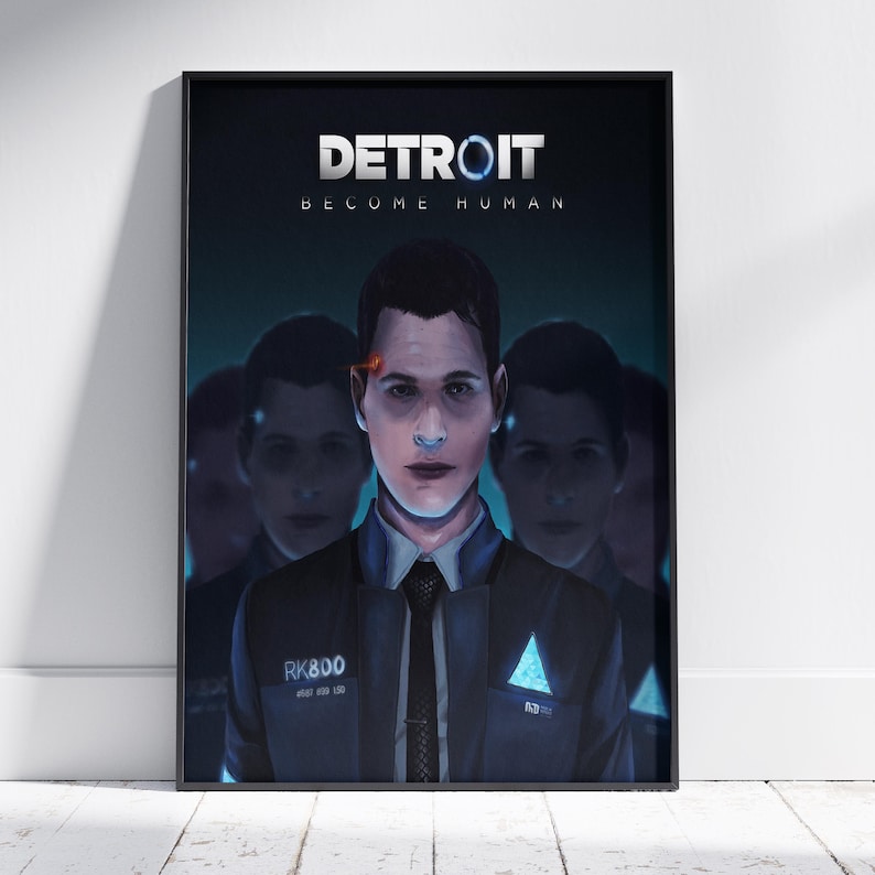 Detroit Become Human Poster | Connor Wall Art | Premium Matte Paper ...