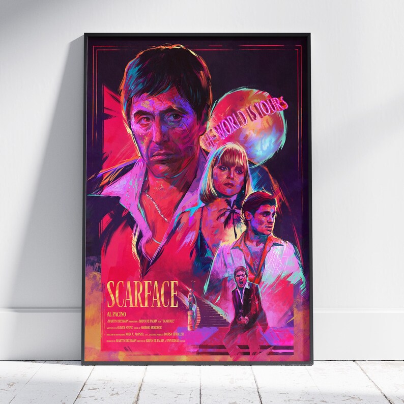 Scarface Poster | Tony Montana Wall Art | Premium Matte Paper Print ...