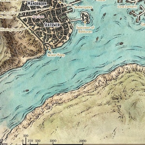 Baldur's Gate Map Poster | Dungeons & Dragons Wall Art | Premium Matte ...