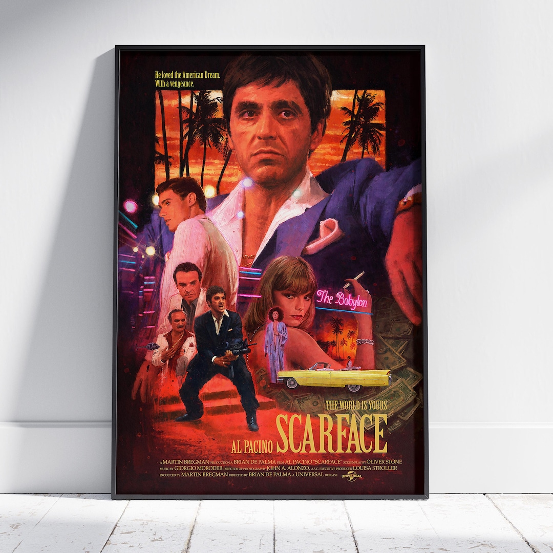 Scarface Poster | Tony Montana Wall Art | Premium Matte Paper Print ...