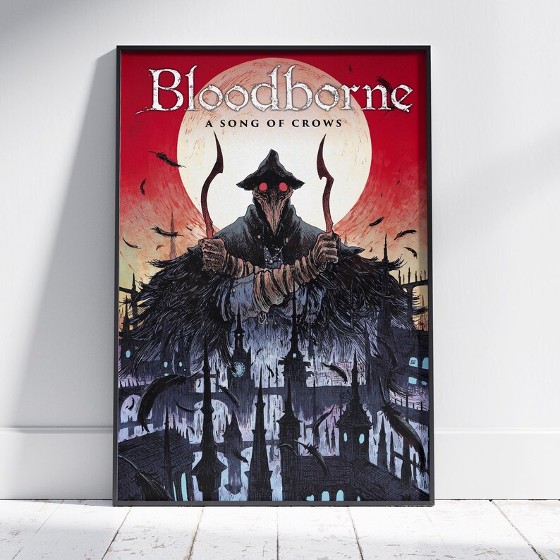 Bloodborne Poster | Eileen the Crow Wall Art | Premium Matte Paper ...
