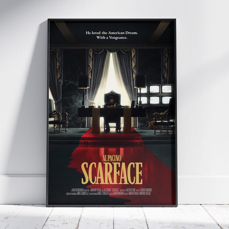 Scarface Poster | Tony Montana Wall Art | Premium Matte Paper Print ...
