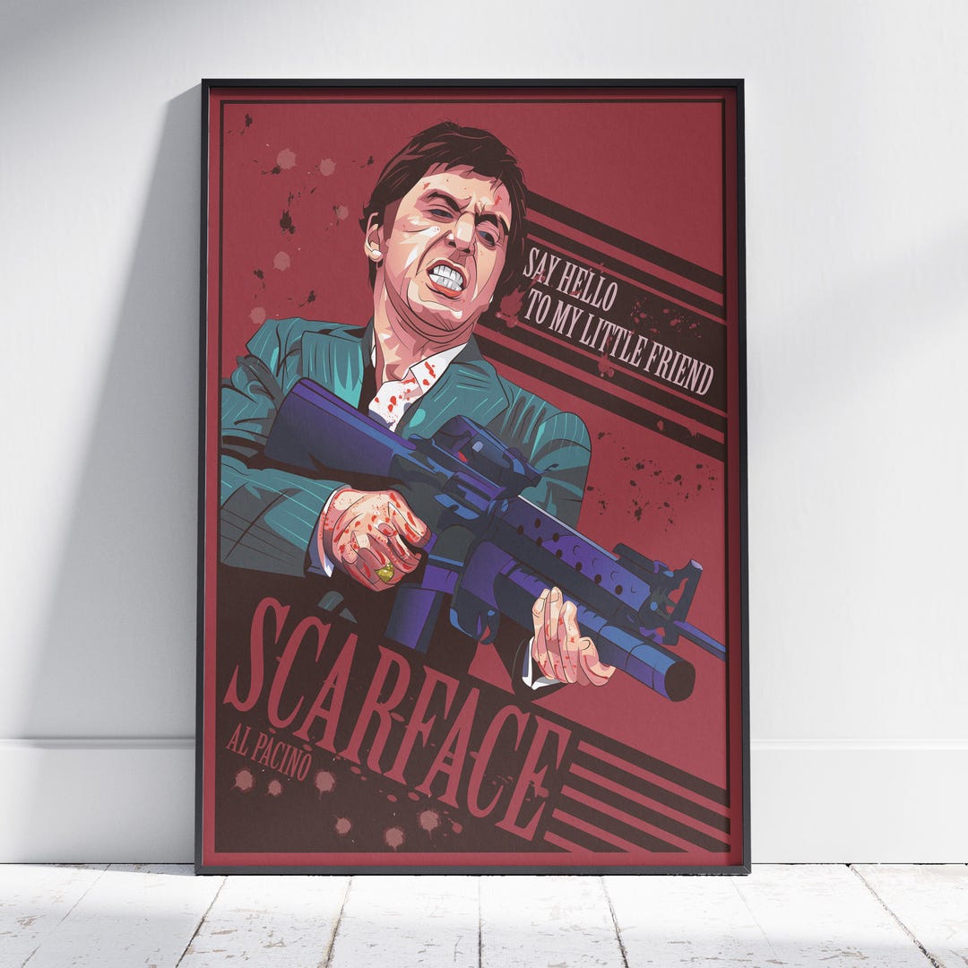 Scarface Poster | Tony Montana Wall Art | Premium Matte Paper Print ...