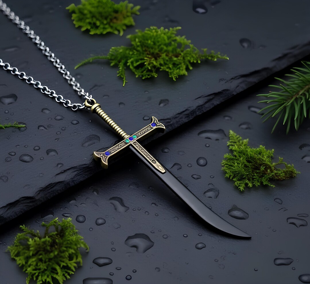 Dracule Mihawk Inspired Anime Sword Necklace Metal Pendant - Etsy Australia