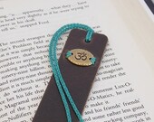 Om Bookmark Aum Leather Bookmark Yoga Bookmark Buddhism Zen | Etsy