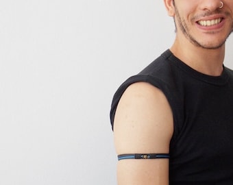 Upper Arm Bracelet Yin Yang Armaband Elven LARP Leather | Etsy