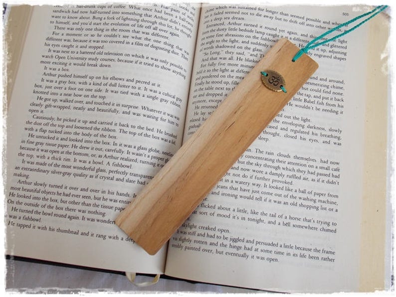 PERSONALIZED Bookmark Aum Wooden Bookmark Yoga Bookmark | Etsy