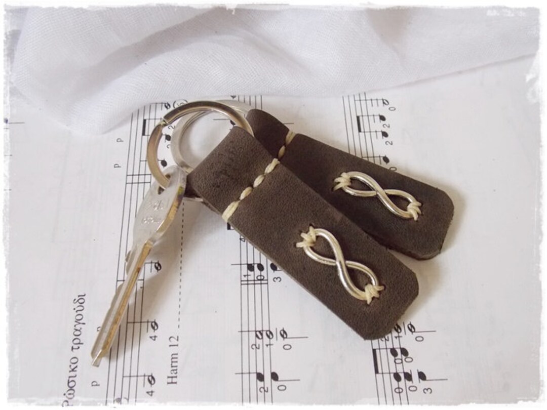 Infinity Keychain Eternity Symbol Leather Keychain Forever - Etsy