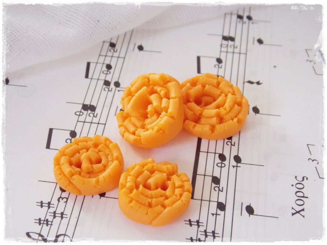 Orange Polymer Clay Buttons Canary Yellow Buttons Small - Etsy