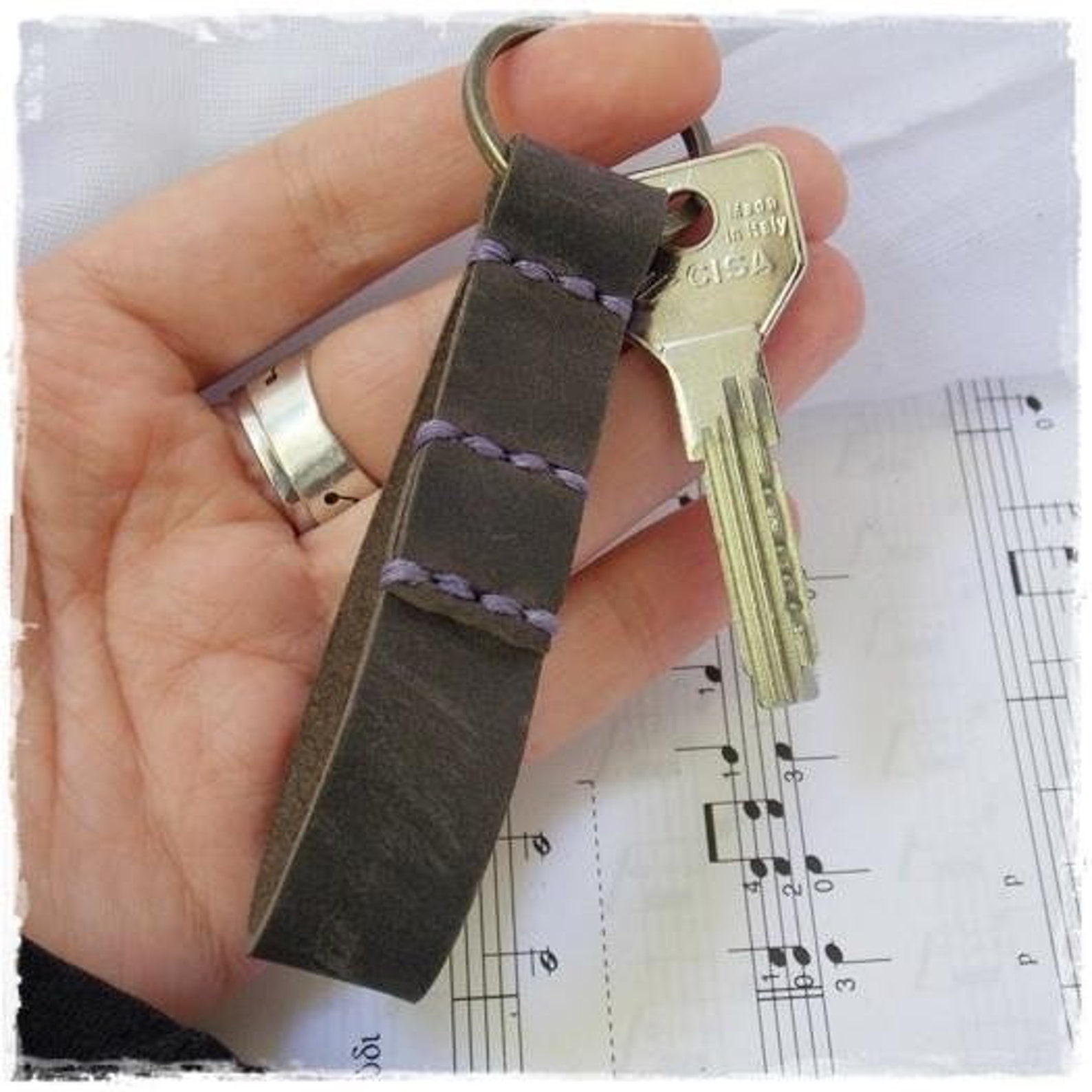 Yoga Keyring Om Keyfob Aum Leather Keyring Buddhism Leather - Etsy