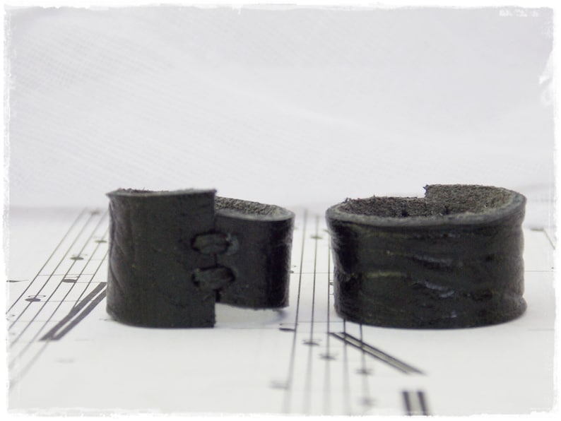 Black Leather Ring Gothic Leather Ring Men's Leather | Etsy