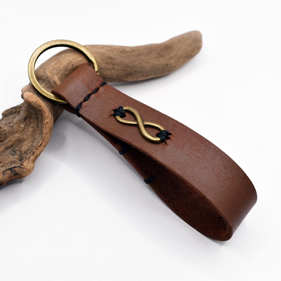 PERSONALIZED 3rd Anniversary Keychain, Bronze Infinity Keychain, Couple ...