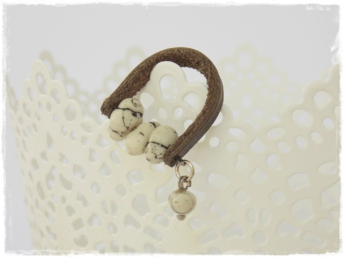 Howlite Stone Ring Spiritual Healing Ring Natural Stone - Etsy