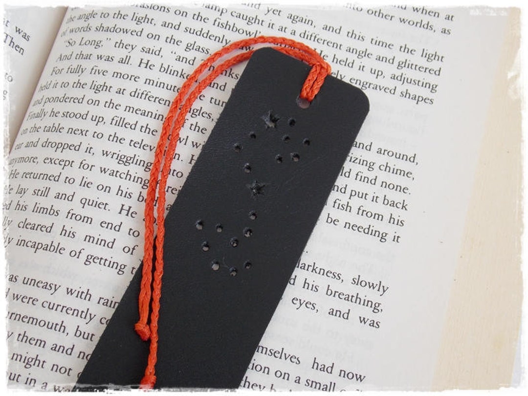 Scorpio Bookmark, Constellation Bookmark, Personalized Leather Bookmark ...