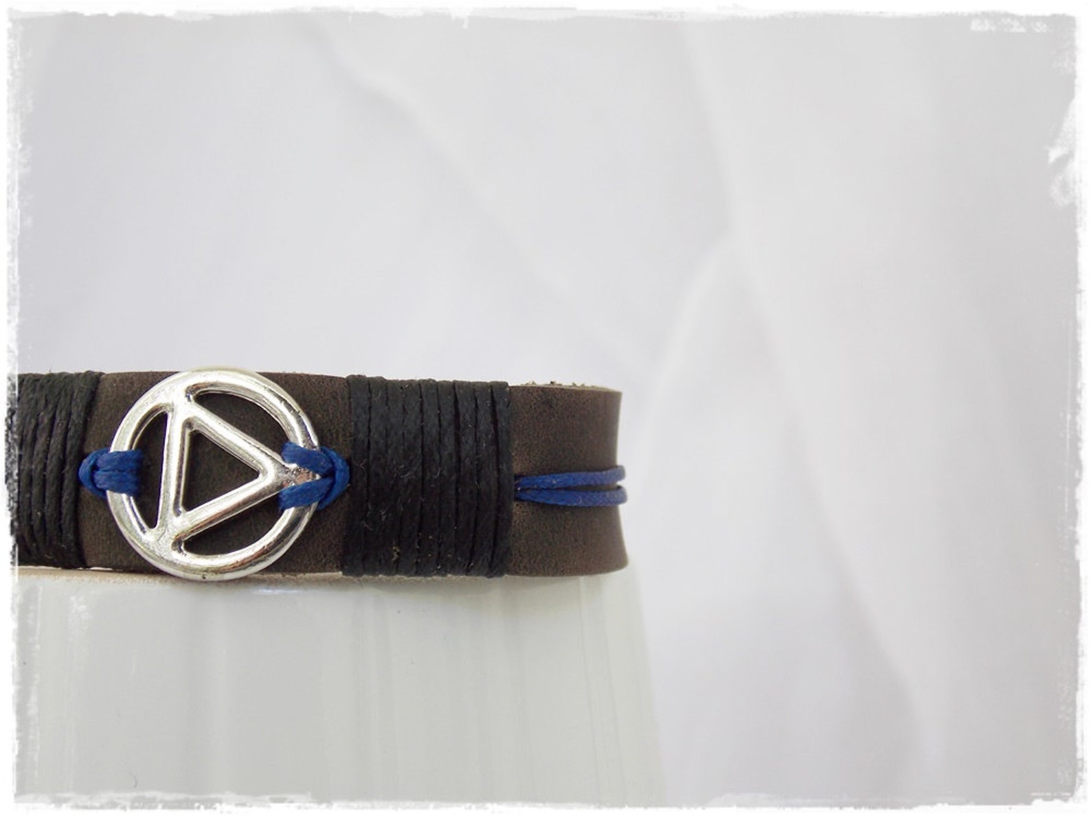 Leather Recovery Bracelet Alcoholics Anonymous Bracelet AA - Etsy