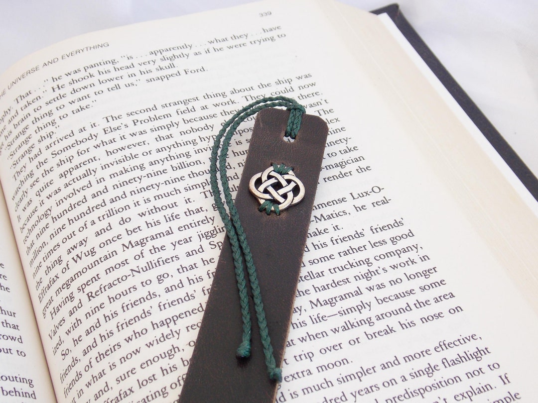 Celtic Bookmark, Leather Bookmark, Family Loyalty Knot Bookmark, Celtic ...