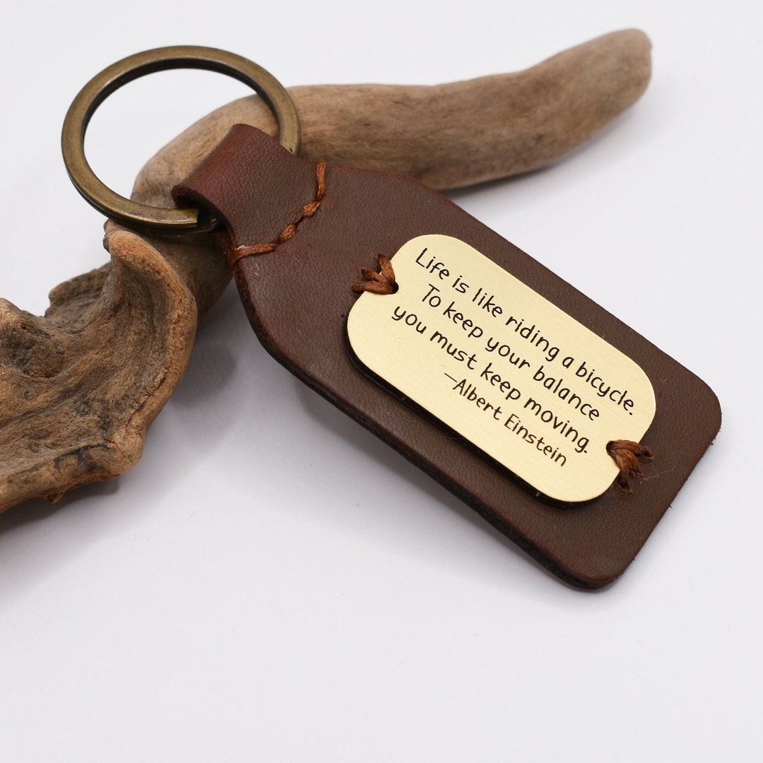 PERSONALIZED Leather Key-chain, Custom Engraved Key-chain, Rustic ...