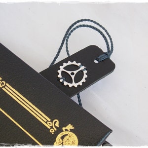 Steampunk Bookmark, Engineer's Graduation Bookmark, Leather Anniversary ...