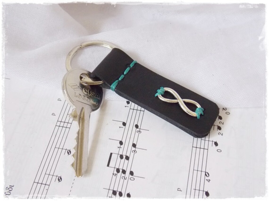 Infinity Keychain Eternity Symbol Leather Keychain Forever | Etsy