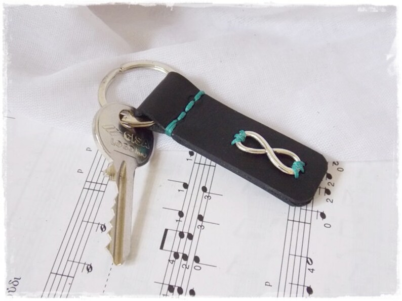 Infinity Keychain Eternity Symbol Leather Keychain Forever - Etsy