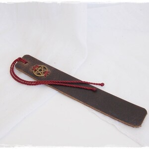 Pentagram Bookmark, Leather Bookmark, Pentacle Bookmark, Devil's Trap ...