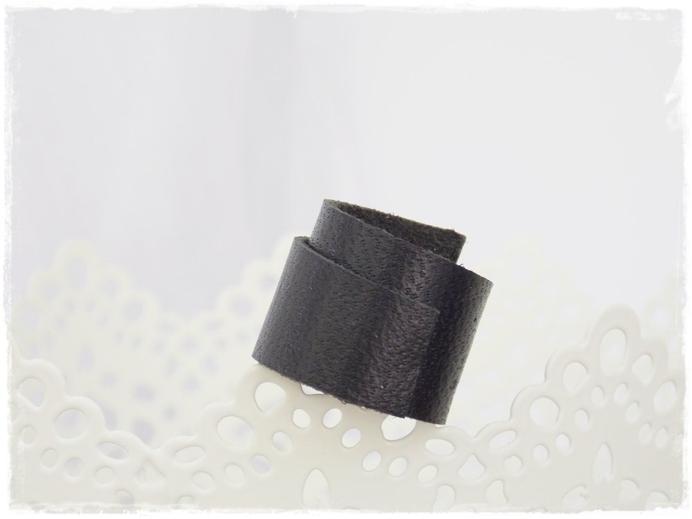 Men's Leather Ring Nautical Leather Bandleather - Etsy