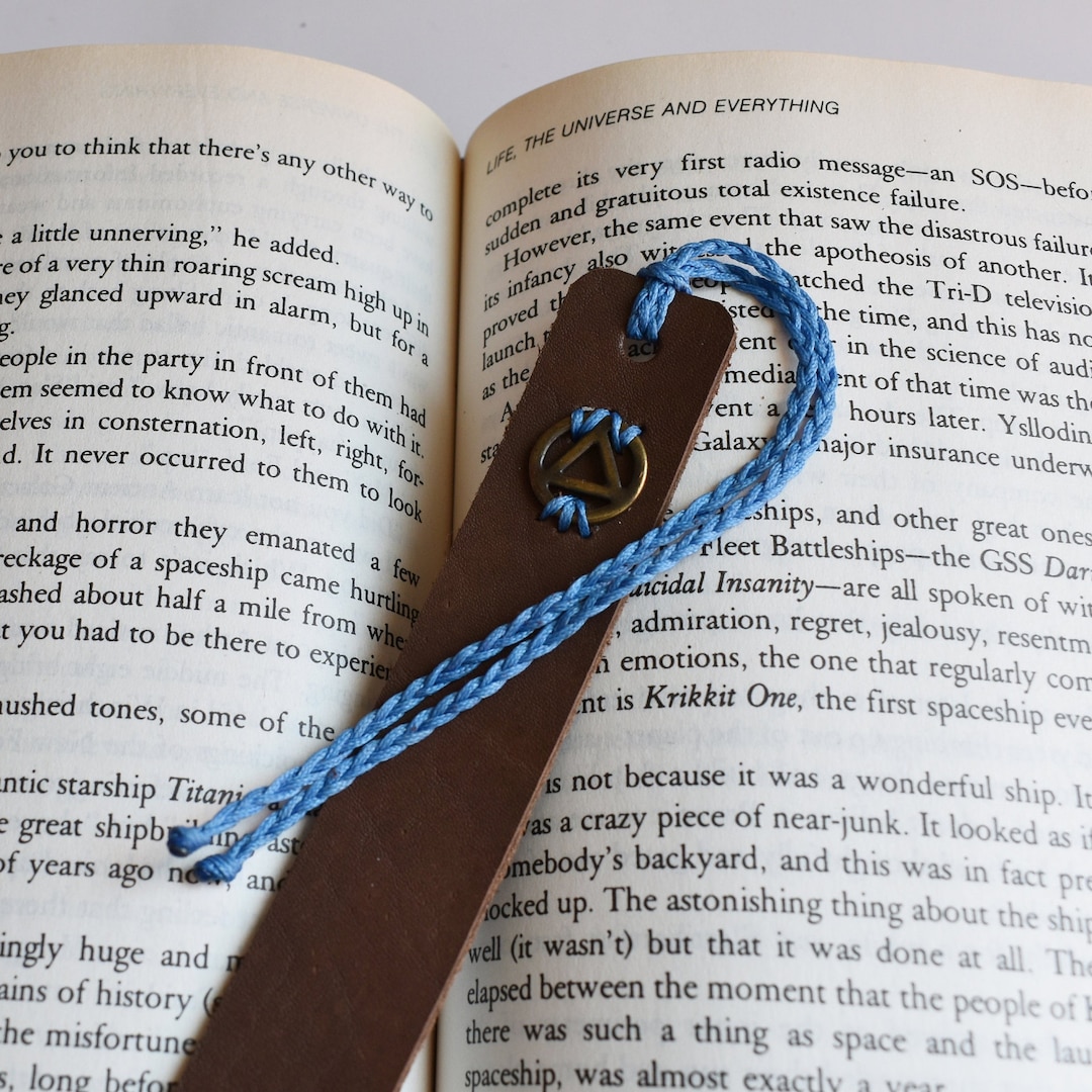 Sobriety Bookmark, Leather Recovery Bookmark, Leather Bookmark, AA ...