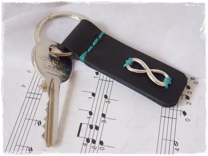 PERSONALIZED Anniversary Infinity Keychain Leather - Etsy