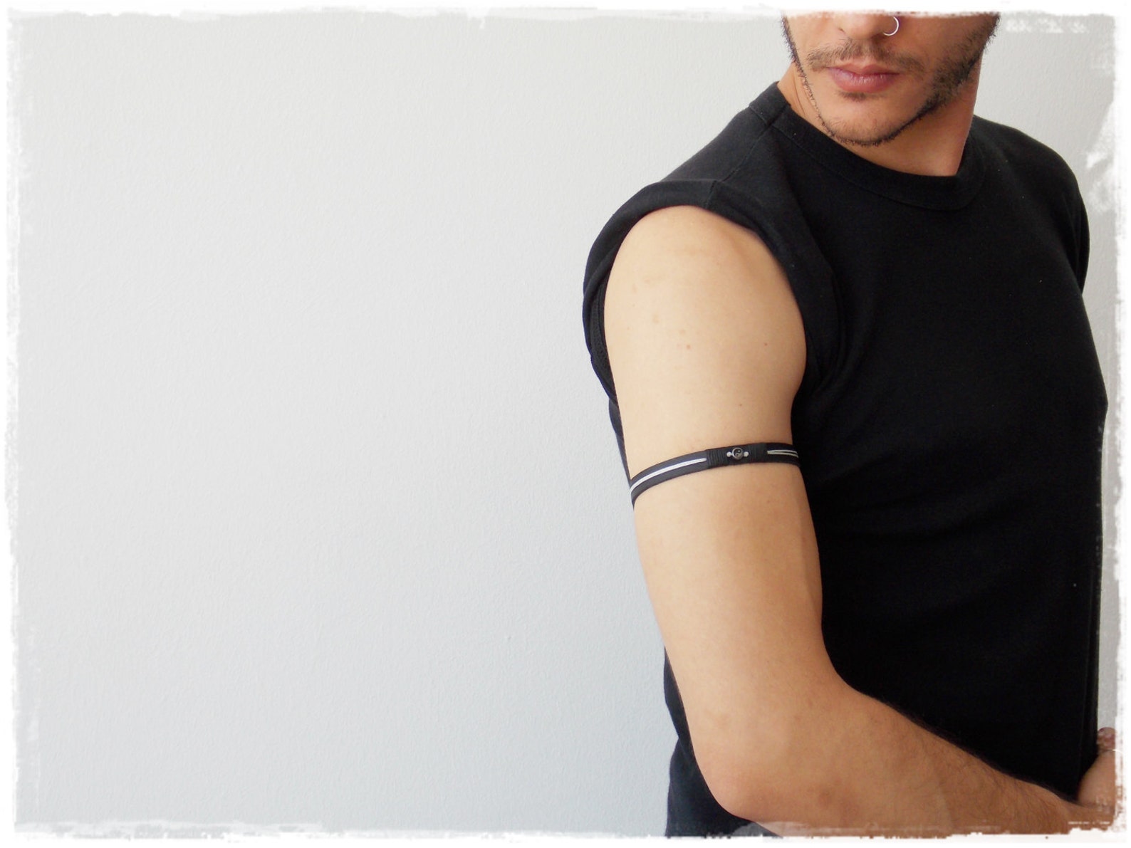 Upper Arm Bracelet Yin Yang Armaband Elven LARP Leather | Etsy