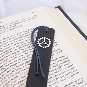 Steampunk Bookmark, Engineer's Graduation Bookmark, Leather Anniversary ...