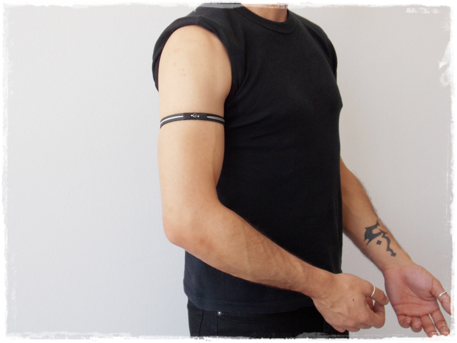 Upper Arm Bracelet Yin Yang Armaband Elven LARP Leather | Etsy