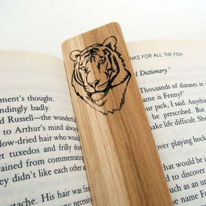 Tiger Totem Bookmark, PERSONALIZED Tiger Bookmark, Engraved Wooden ...