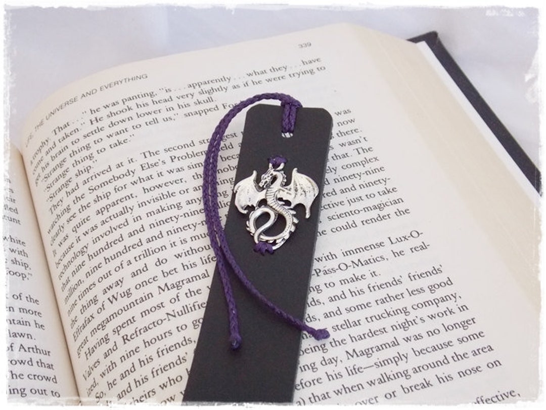 Dragon Bookmark Celtic Leather Bookmark Fantasy Bookmark - Etsy