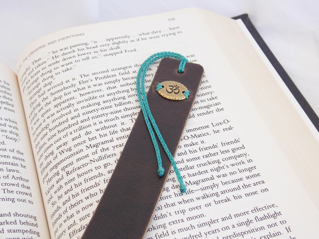 Om Bookmark, Aum Leather Bookmark, Yoga Bookmark, Buddhism Zen Bookmark ...
