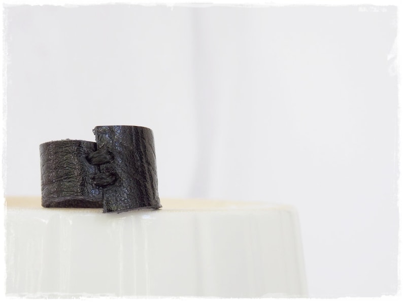 Black Leather Ring Gothic Leather Ring Men's Leather | Etsy