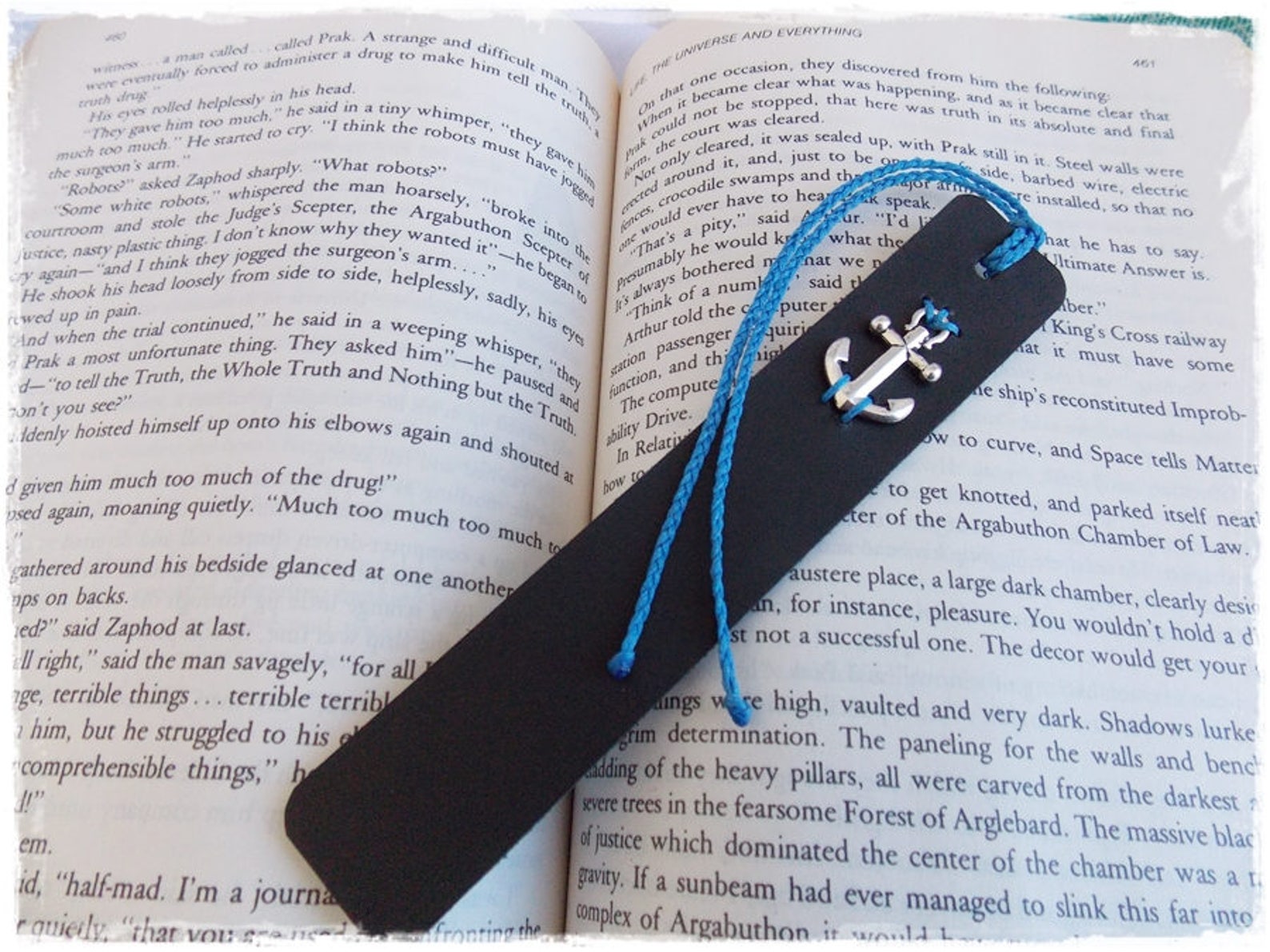 Personalized Anchor Bookmark Nautical Leather Bookmark | Etsy