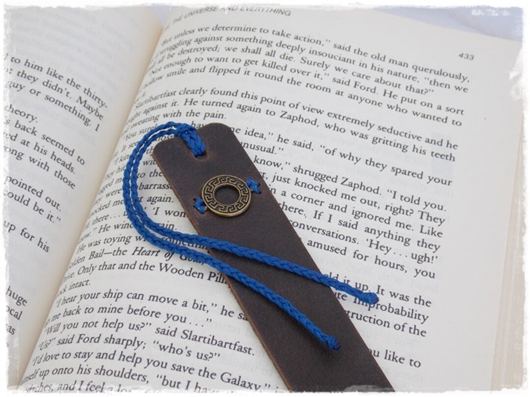 Greek Leather Bookmark Meander Bookmark 3rd Anniversary - Etsy
