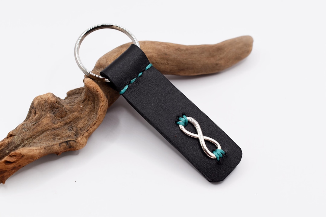 PERSONALIZED Anniversary Infinity Keychain, Leather Anniversary ...