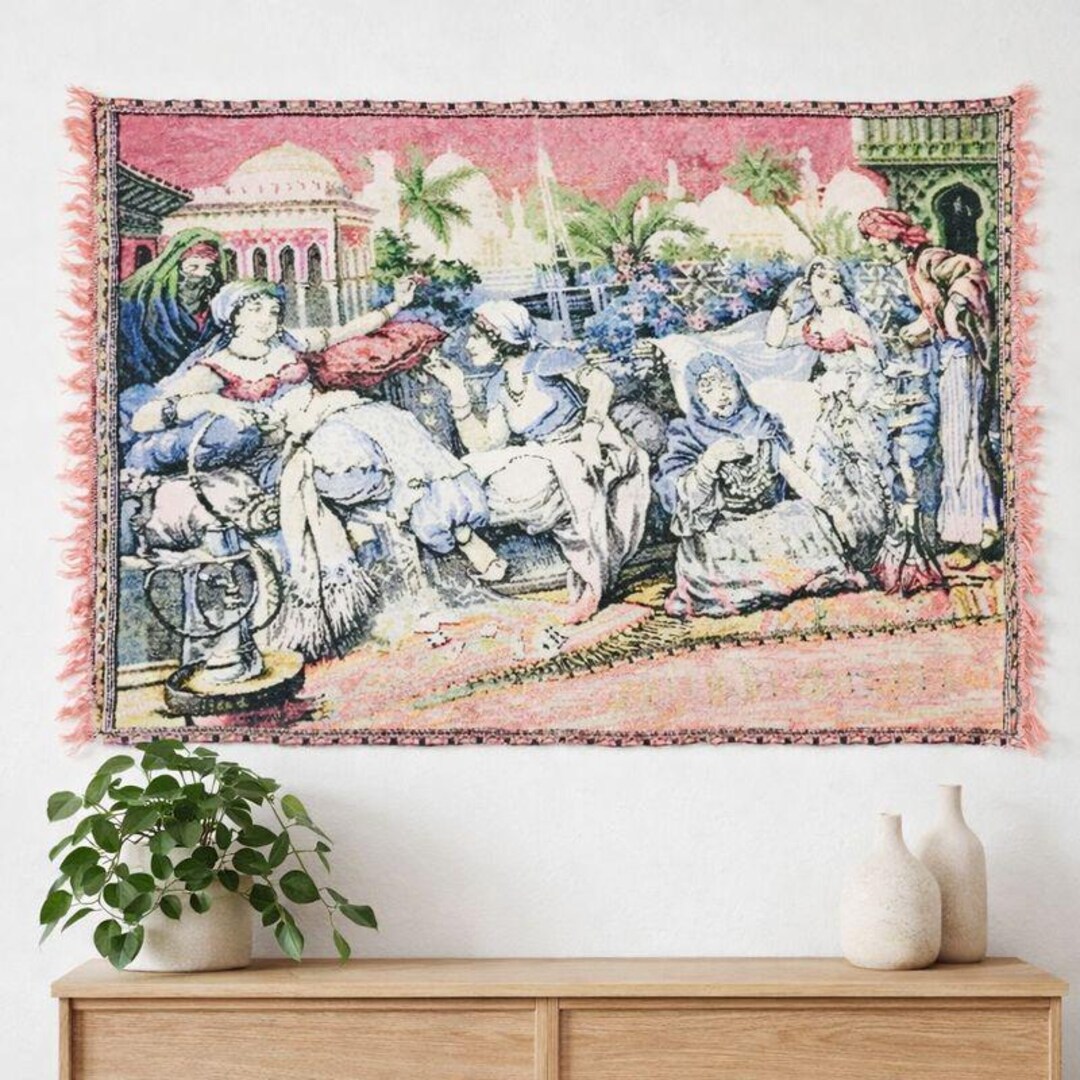 Vintage European-style Scene Wall Tapestry 78.7x49.2 in | Large Fabric ...