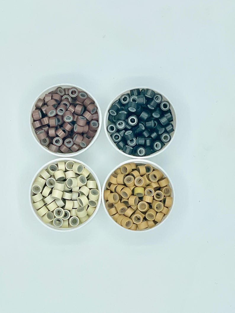 25-50-100 Silicone Lined Microbeads: 5mm Hair Extension Beads - Etsy