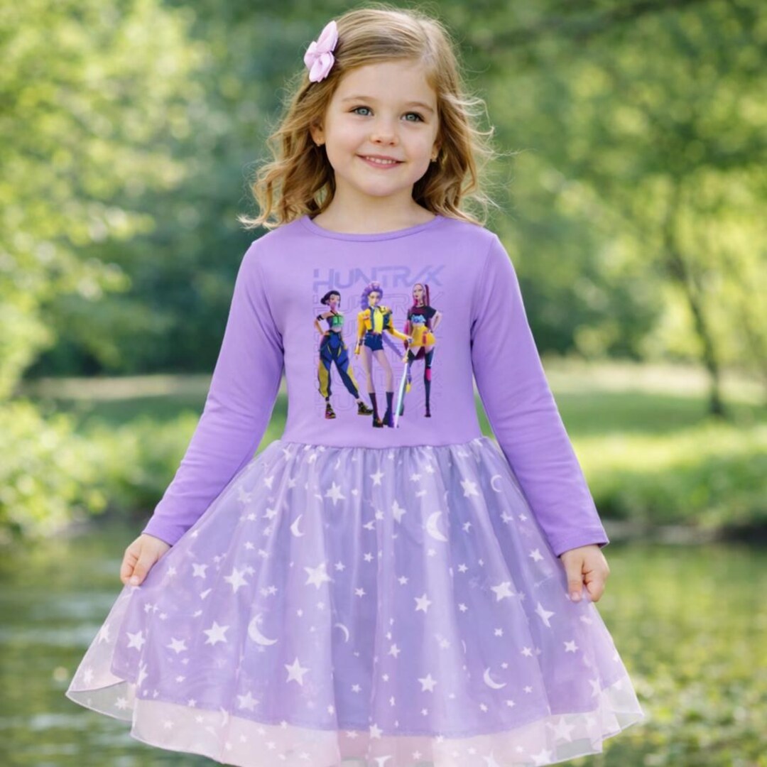 K Pop Demon Hunter Dress, K Pop Demon Hunter Slayer Dress for Kids ...