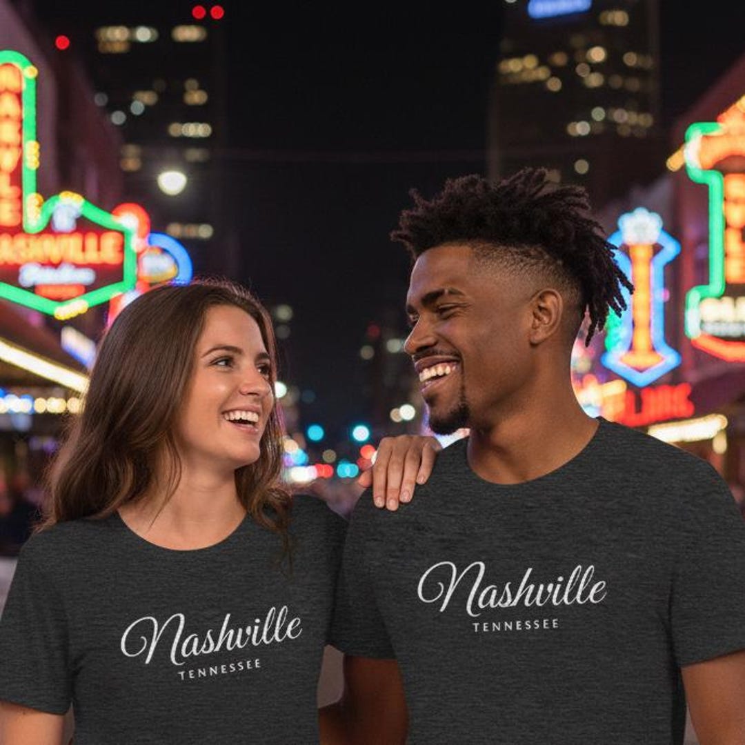 Nashville, TN Elegant Script | Premium Comfort Unisex T-shirt - Etsy