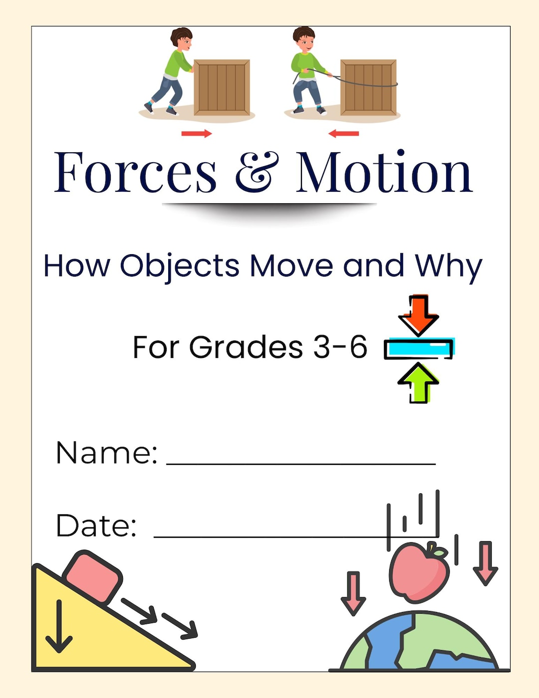 Forces and Motion Unit Study for Grades 3-6 - Etsy