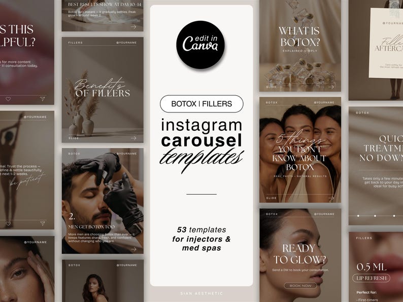 Nurse Injector Instagram Templates, Botox and Dermal Fillers Templates ...