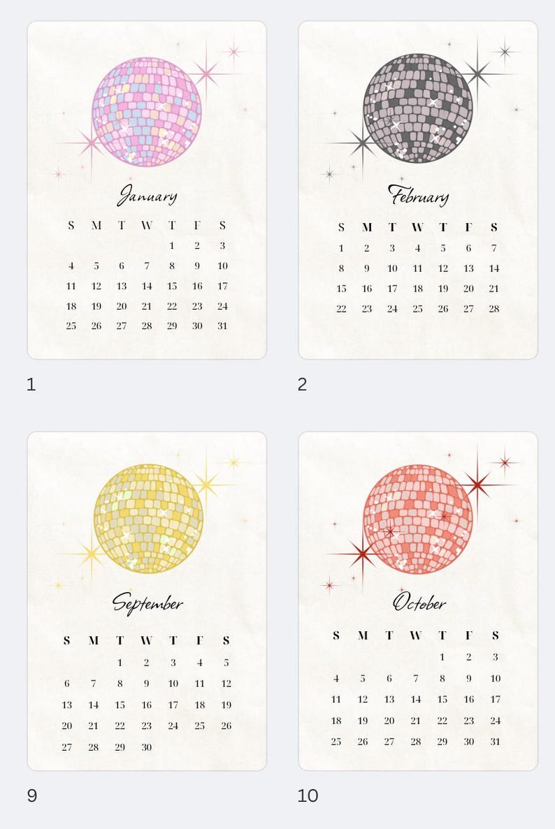 Taylor Swift Albums 2026 Calendar Canva Editable Template - Etsy