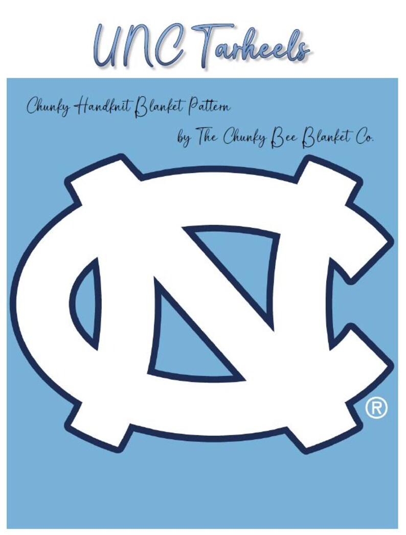 Chunky Hand-knit Tar Heel-inspired Blanket Pattern - Etsy