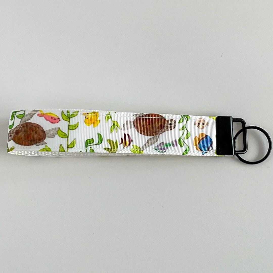 Maui Marine Life Key Fob / Sea Turtle Lover Key Wristlet Holder / Green ...