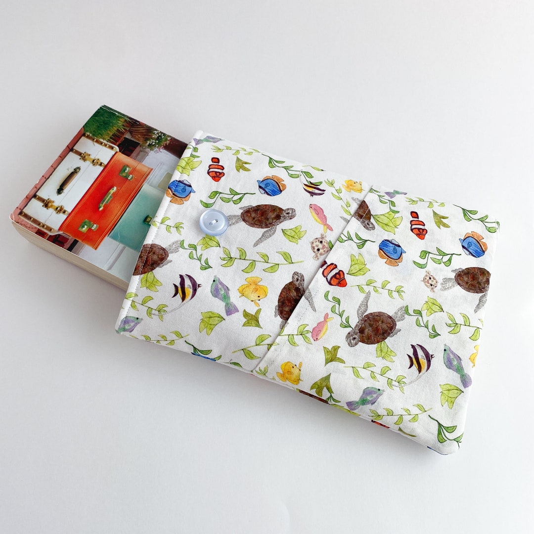 Maui Marine Life Book Sleeve / Cute Print Book Protector / Sea Turtle ...